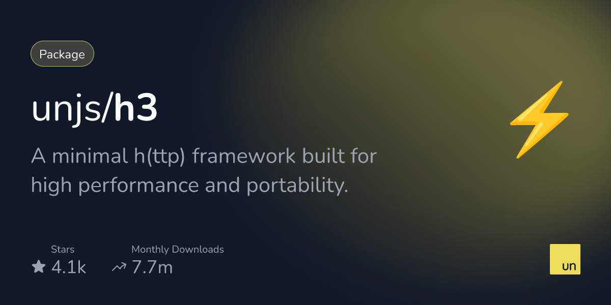 h3 - Packages - UnJS 中文文档