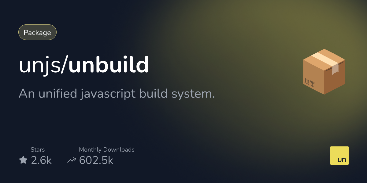 unbuild - Packages - UnJS 中文文档